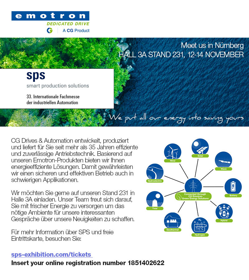 Emotron at the SPS in Nuremberg 12-14 November - Emotron